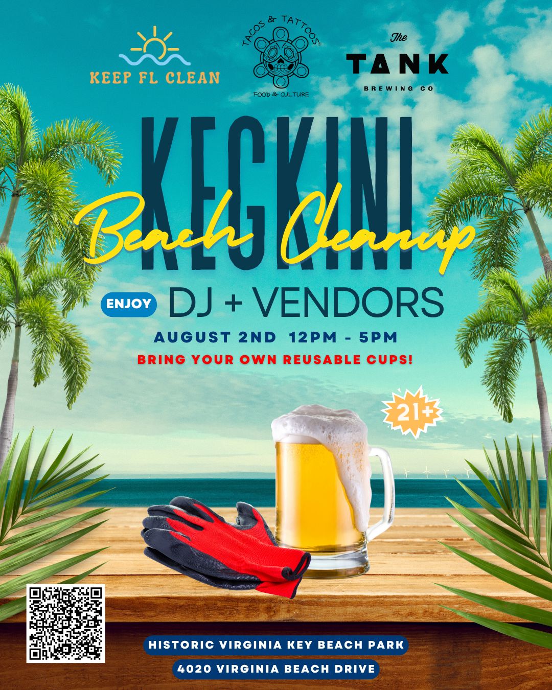 The Kegkini Beach Cleanup (18+) – Join the Keep FL Clean Team!
