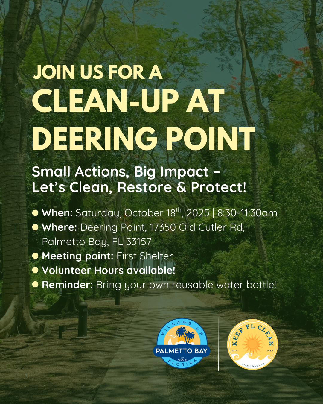 Deering Point Cleanup – Join the Keep FL Clean Team!